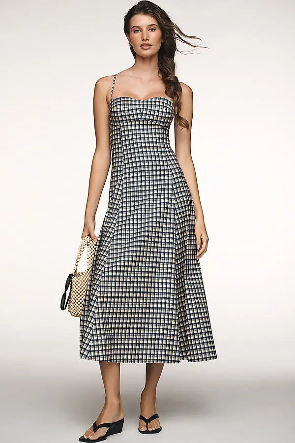 REFORMATION Kailani Midi Dress - Beacon Check