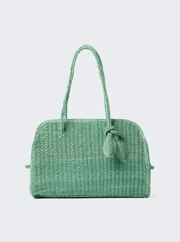 Jacquemus Raffia Turismo Bag - Turquoise