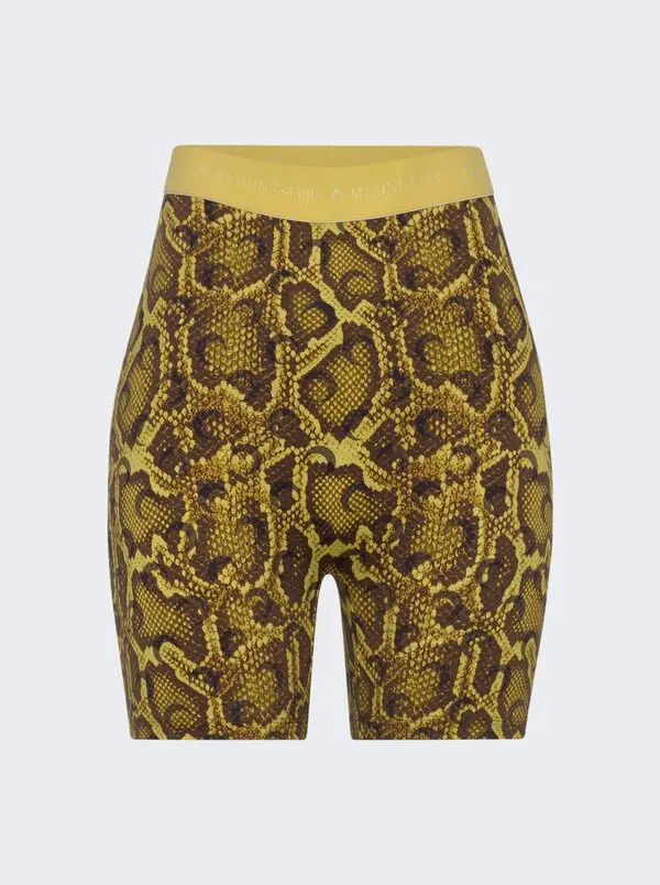 MARINE SERRE Printed Jersey Mini Shorts