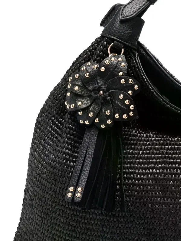 LA CARRIE La Plage Flower-charm Tote Bag - Black