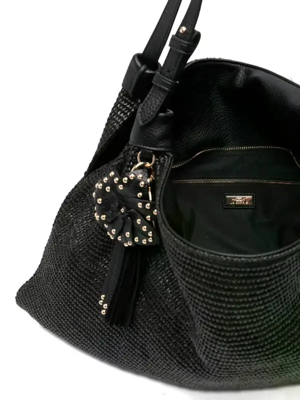 LA CARRIE La Plage Flower-charm Tote Bag - Black
