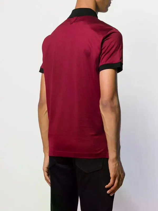 BILLIONAIRE Crest Print Polo Shirt - Red