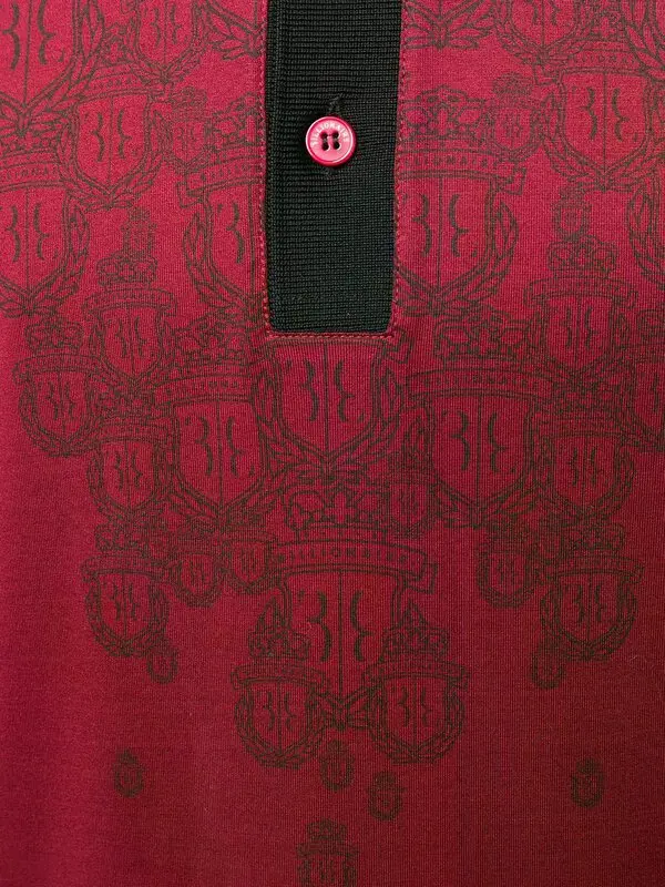 BILLIONAIRE Crest Print Polo Shirt - Red