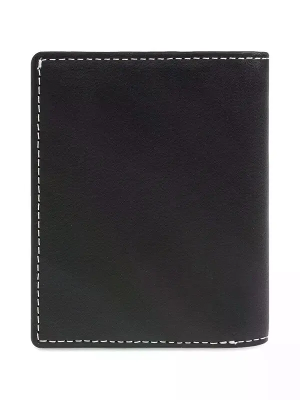 DUKE + DEXTER Contrast-stitch Leather Cardholder
