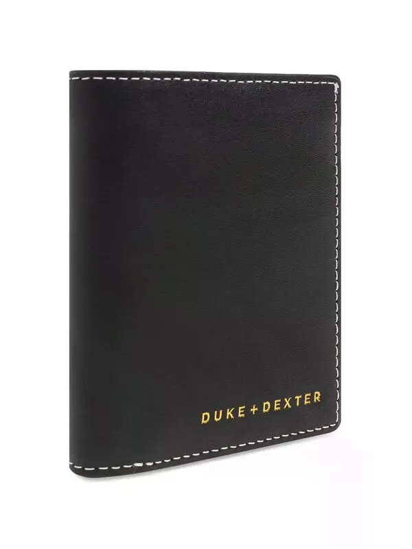 DUKE + DEXTER Contrast-stitch Leather Cardholder