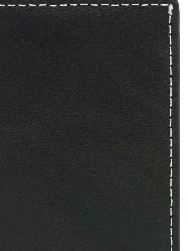 DUKE + DEXTER Contrast-stitch Leather Cardholder