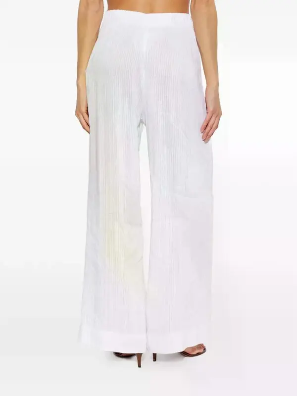 FORTE_FORTE Wide Leg Trousers With Elasticated Waistband - White
