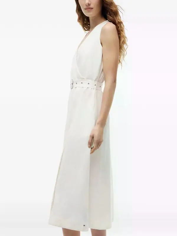 Tommy Hilfiger Sleeveless Belted Wrap Dress