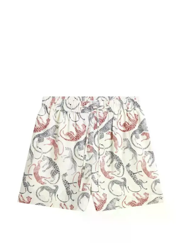 Tommy Hilfiger Animal Print Drawstring Shorts