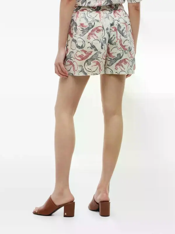 Tommy Hilfiger Animal Print Drawstring Shorts