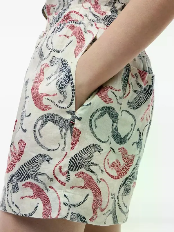 Tommy Hilfiger Animal Print Drawstring Shorts