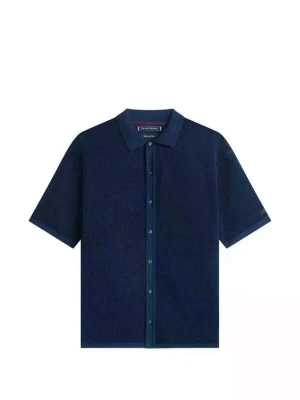 Tommy Hilfiger Open-knit Short-sleeve Jacket - Blue