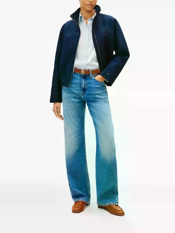 Tommy Hilfiger Embroidered-logo High-neck Jacket