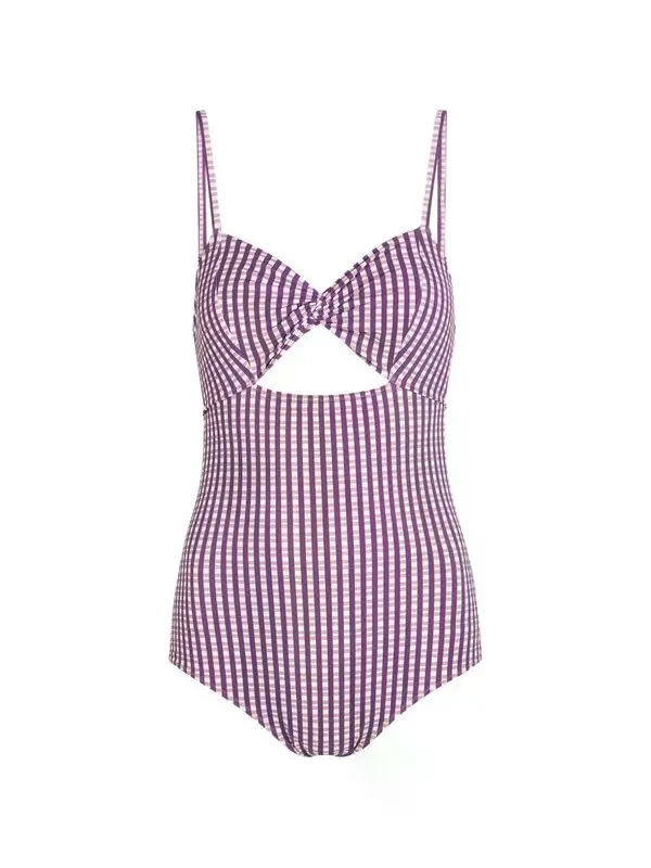 NUNO Zoe Twist-detail One-piece Swimsuit - Purple