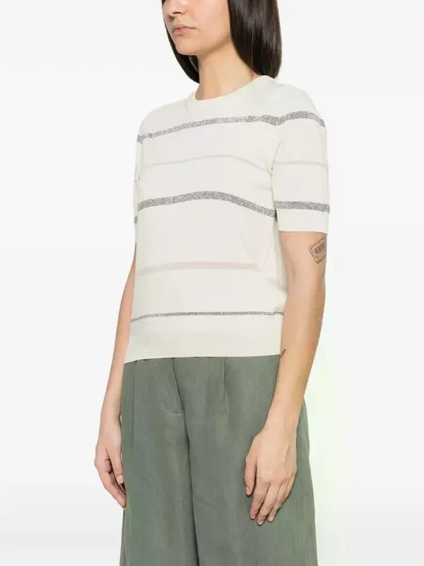 Peserico Stripe-patterned T-shirt
