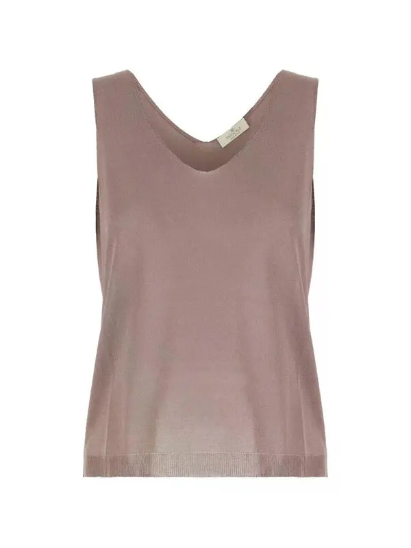 PANICALE Fine-knit V-neck Top