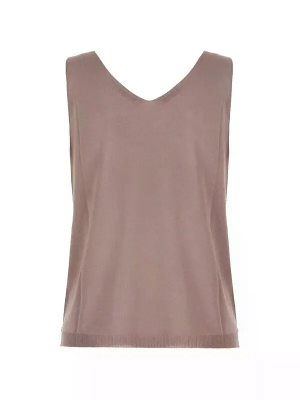 PANICALE Fine-knit V-neck Top
