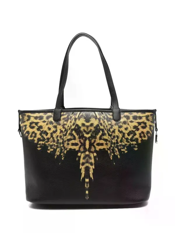 COUNTY OF MILAN Leopard Print Tote Bag - Black