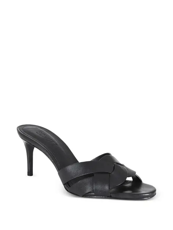 Schutz Crossover-strap Sandals - Black
