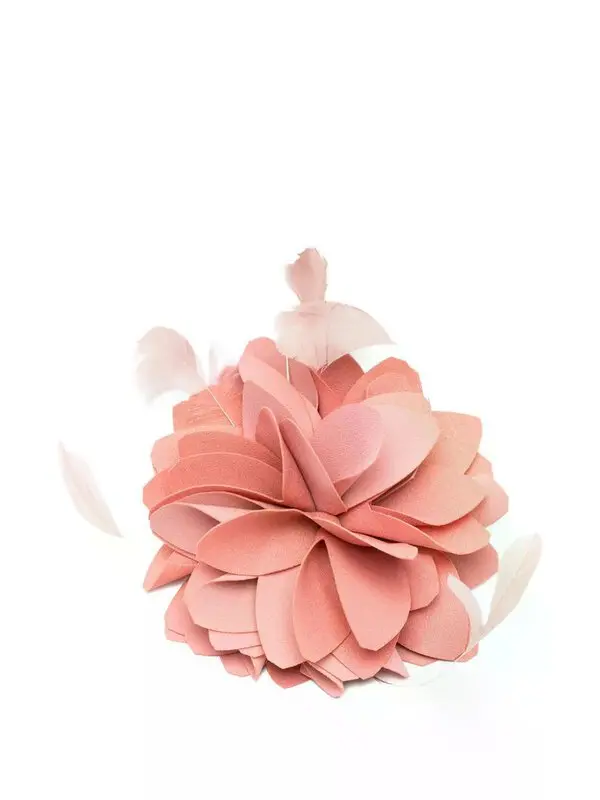 LE RJTANGE Floral Brooch - Orange