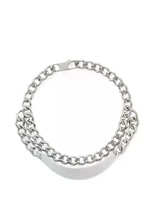 LEMAIRE Curved Id Chain Bracelet - Silver
