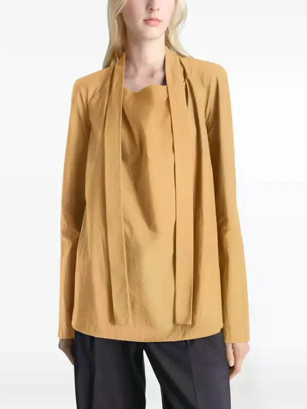 LEMAIRE Lemiaire Ascot Tie-neck Blouse - Yellow