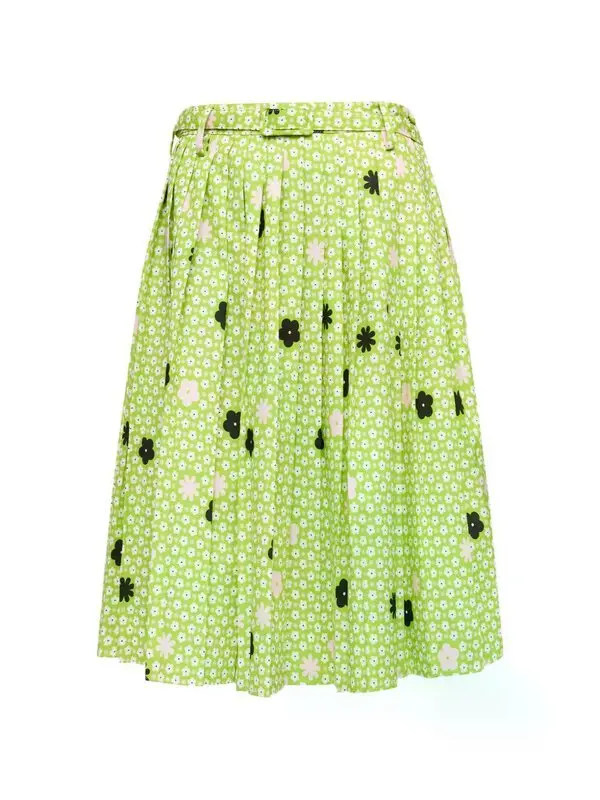MAISON MARGIELA Floral-print Pleated Skirt