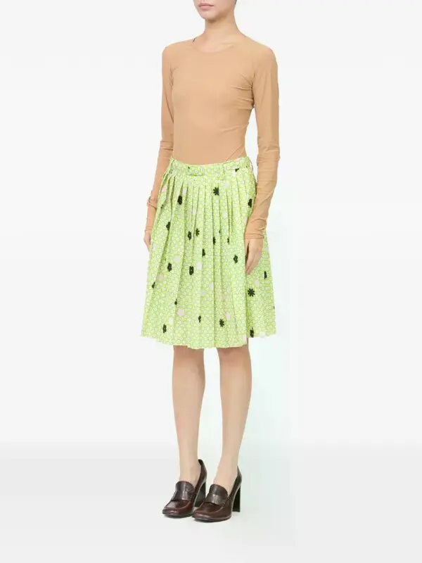 MAISON MARGIELA Floral-print Pleated Skirt