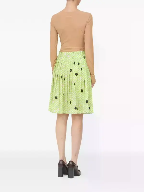 MAISON MARGIELA Floral-print Pleated Skirt