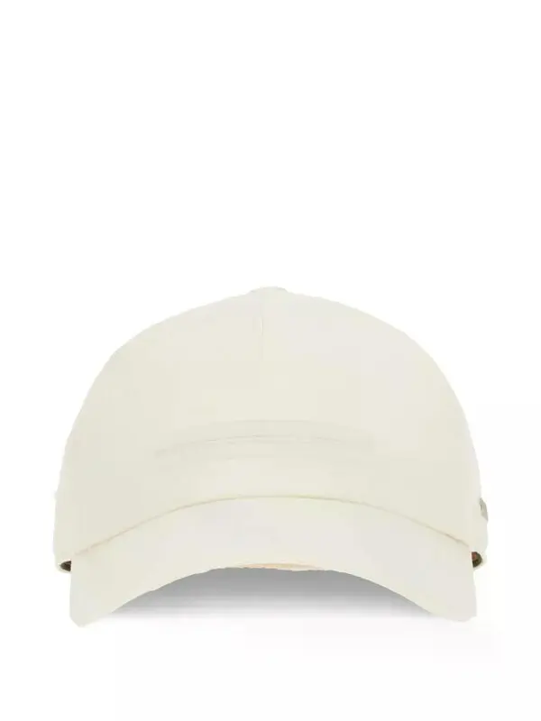 Zegna Baseball Cap With Embroidered Logo - Neutrals