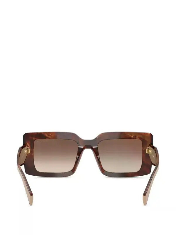 Prada Tortoiseshell Effect Square Frame Sunglasses - Green