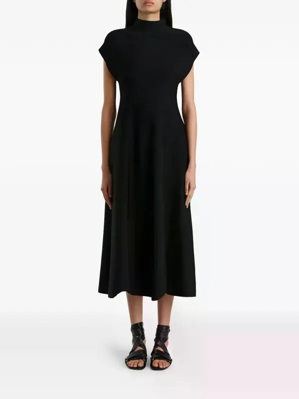 Khaite Lyra Knit Midi Dress - Black