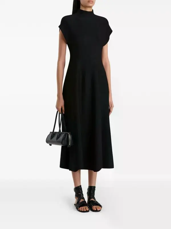 Khaite Lyra Knit Midi Dress - Black
