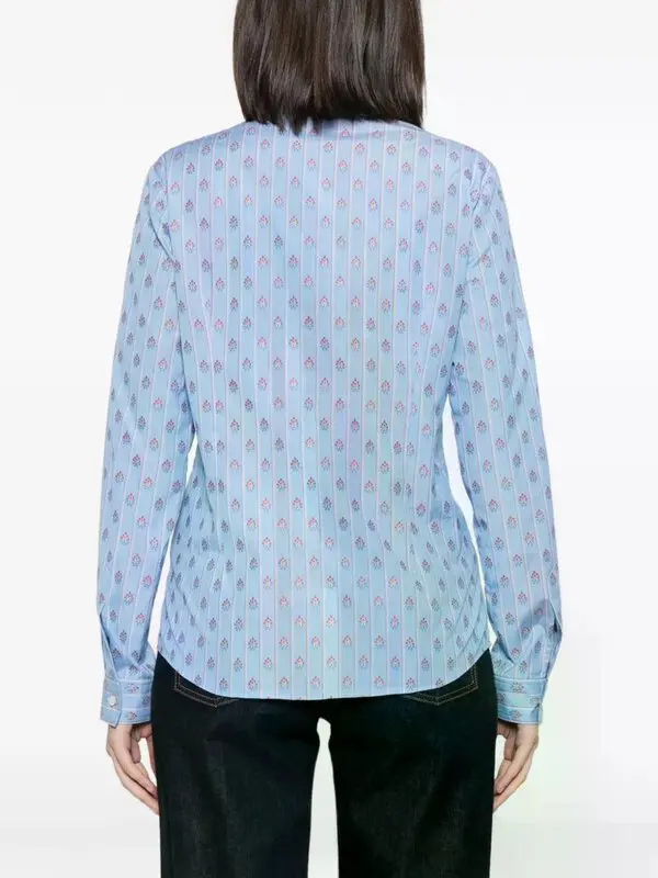 Etro Pegasus-embroidered Striped Shirt