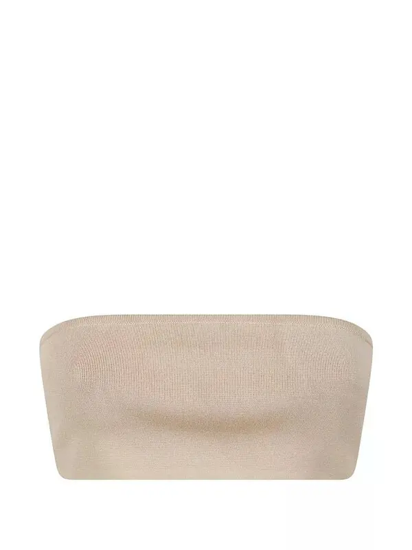 Max Mara Fine-ribbed Bandeau Top - Neutrals
