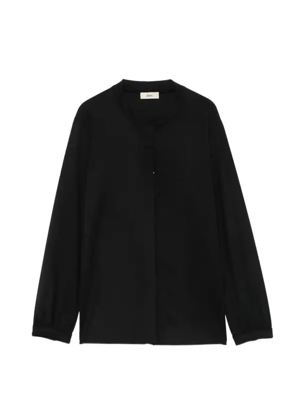 Herno Collarless Long-sleeve Blouse
