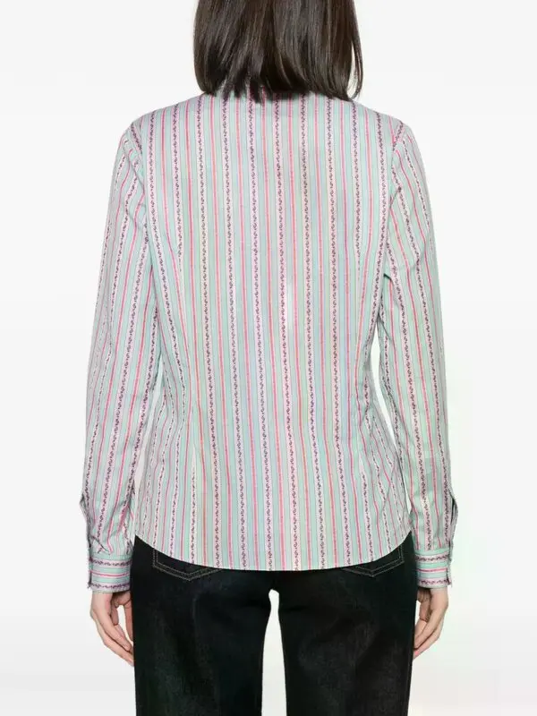 Etro Striped Long-sleeve Shirt - Green
