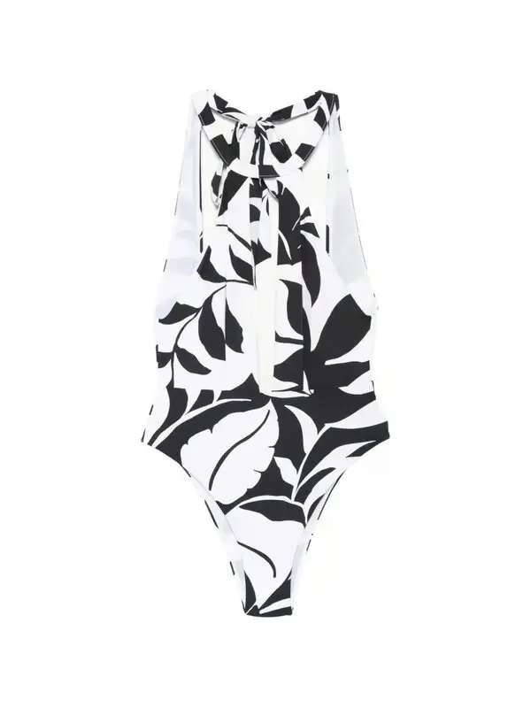 Max Mara Printed One-piece Swimsuit - White