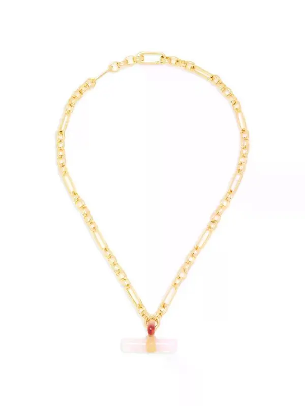 SANDRALEXANDRA T-bar Pendant Necklace - Gold