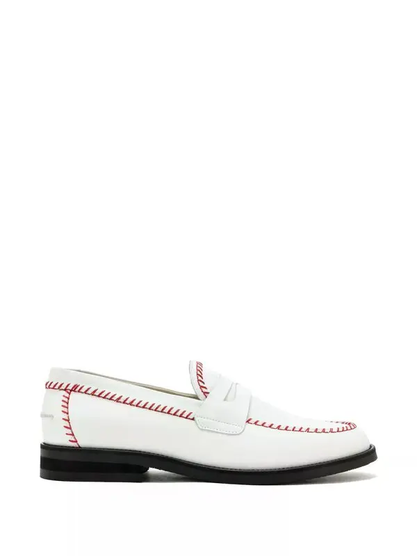 DUKE + DEXTER Wilde Dexter Penny Loafers - White