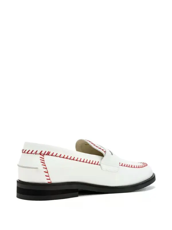 DUKE + DEXTER Wilde Dexter Penny Loafers - White