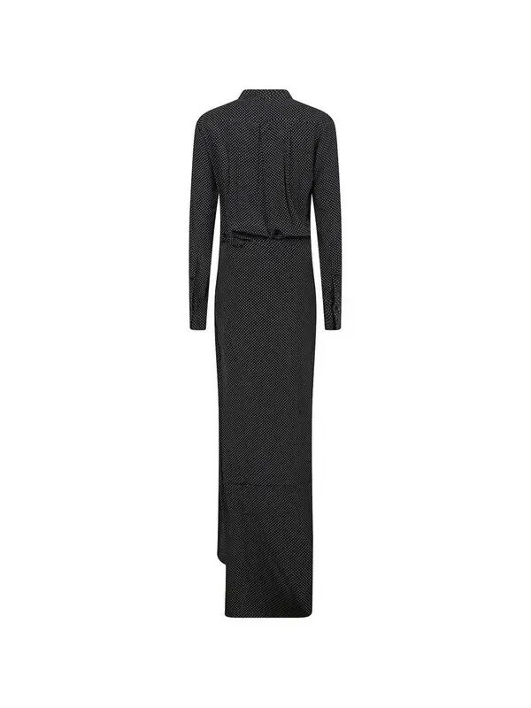 SA SU PHI Polka-dot Maxi Wrap Dress