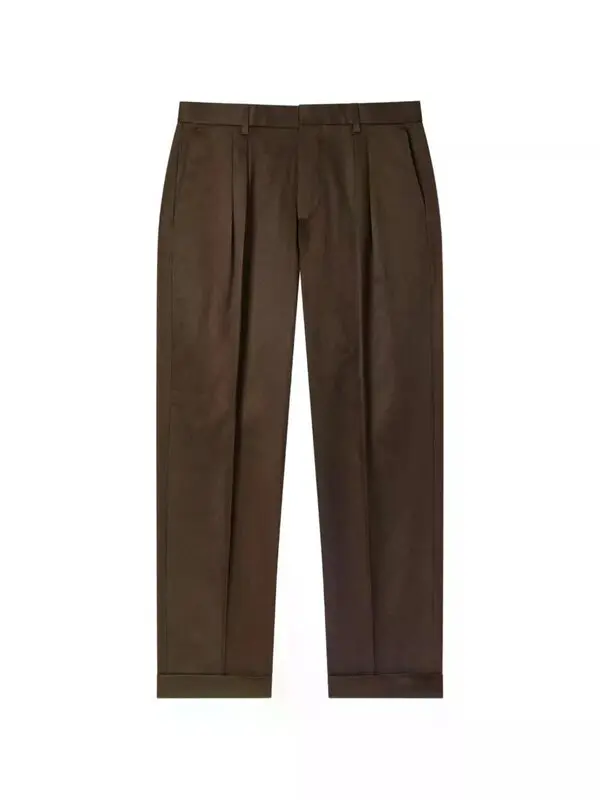 Paul Smith Pleated Tapered Trousers - Brown