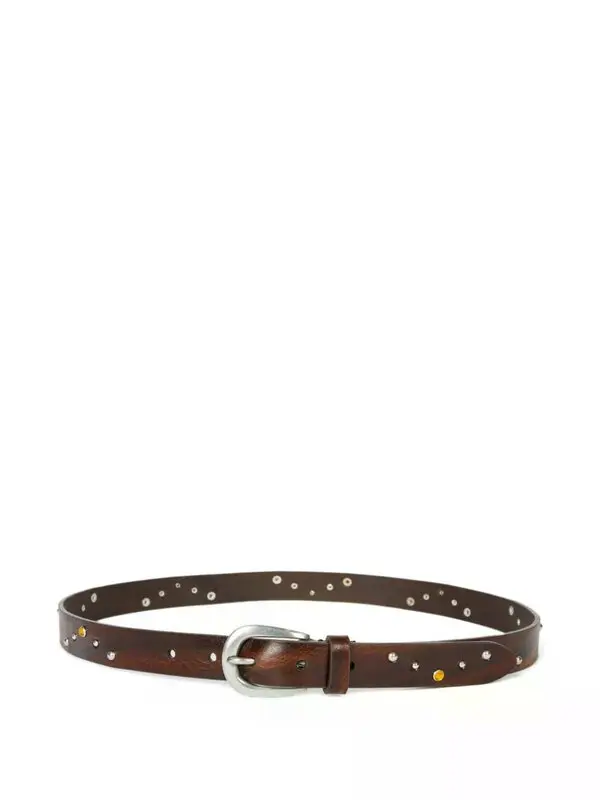 Paul Smith Stud-embellished Leather Belt - Brown