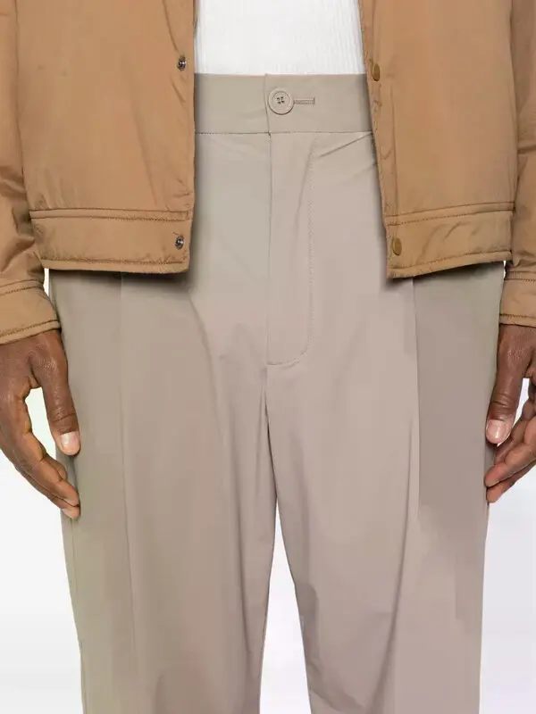 Herno Pleated Elasticated-waist Trousers - Neutrals