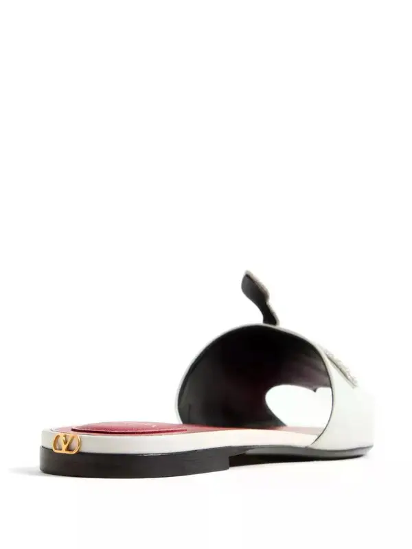 Valentino Garavani Coeur Vipère Slide Sandals - White