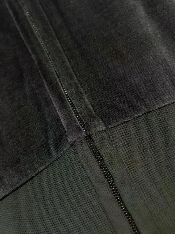 Balenciaga Velour Zip-up Hoodie - Grey