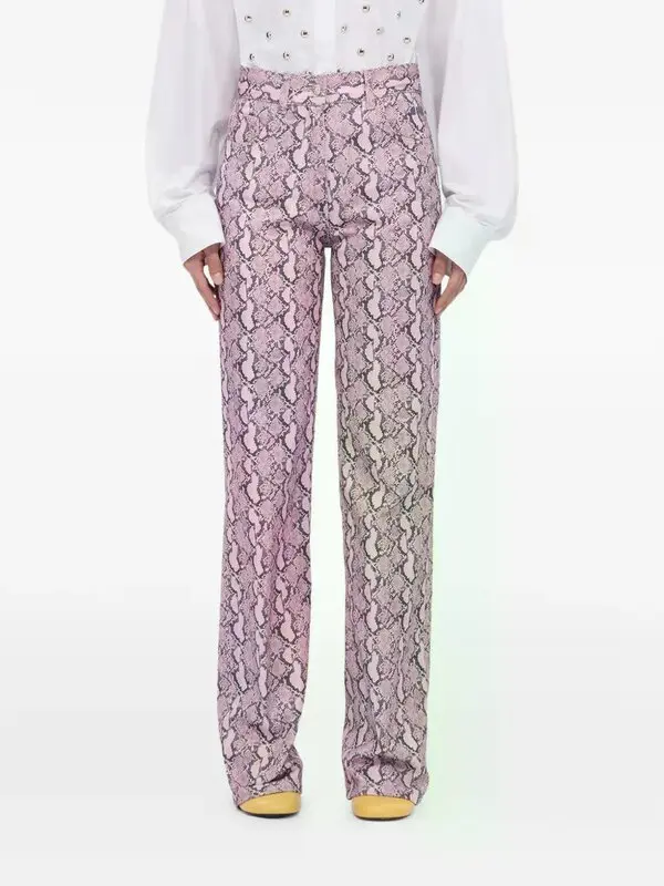 MSGM Animal-print Trousers