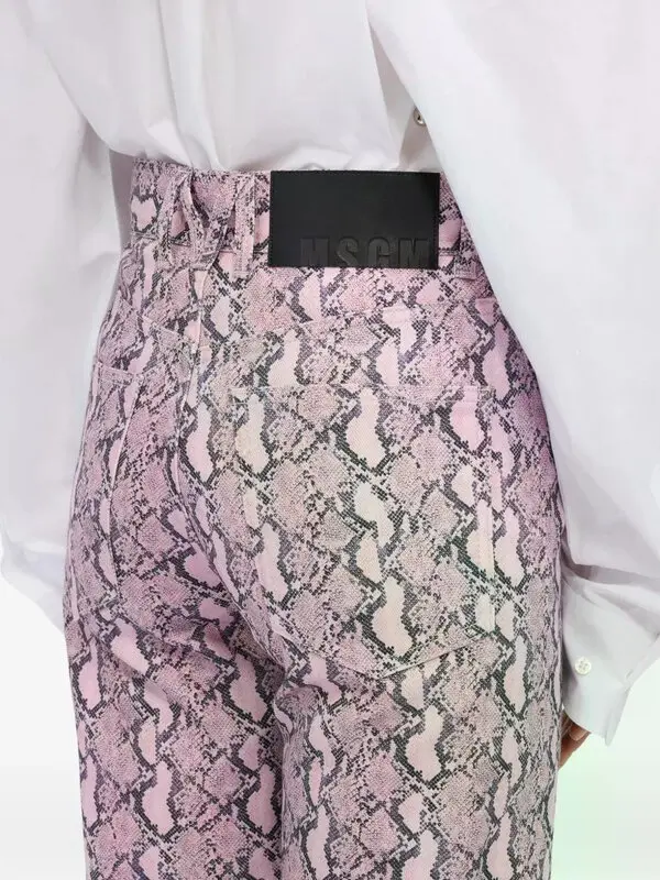 MSGM Animal-print Trousers