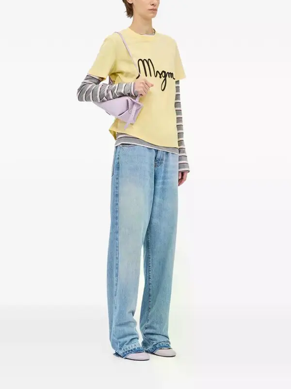 MSGM Logo-print T-shirt - Yellow